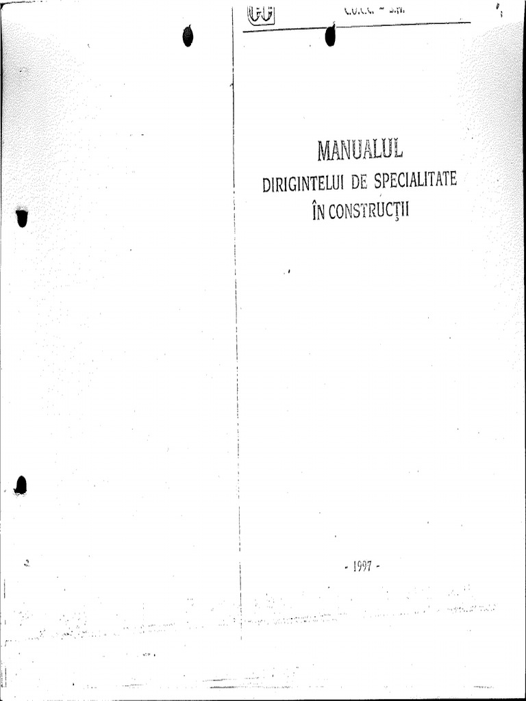 Manualul Dirigintelui de Santier PDF | PDF