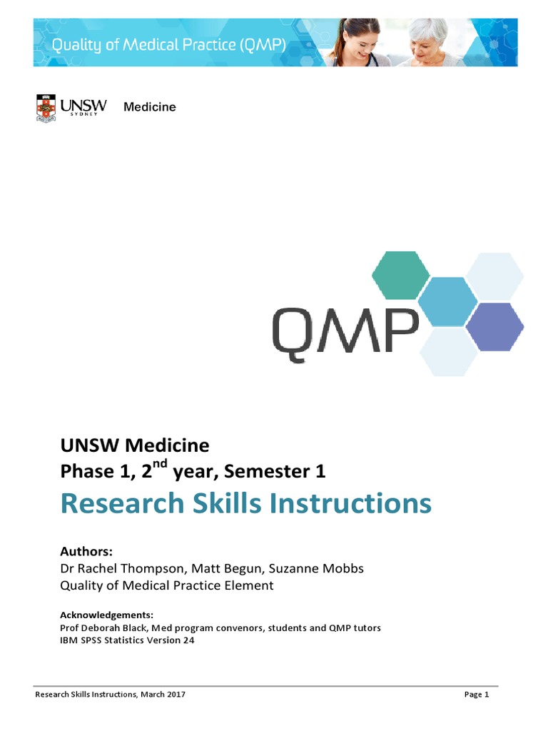 QMP Practical Instruction | PDF | Level Of Measurement | Spss