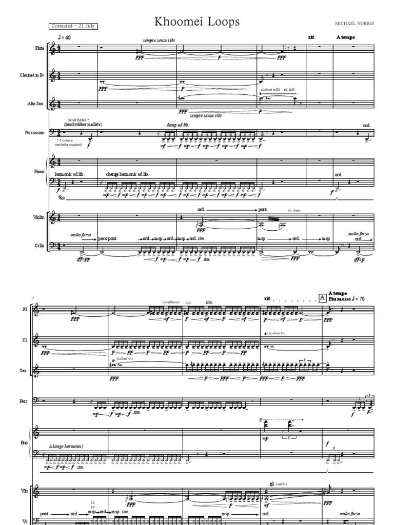 Khoomei Loops: Corrected - 21 July | PDF | Musical Forms | Musical Notation