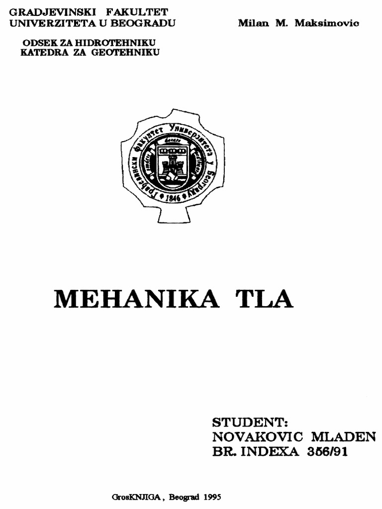 Mehanika Tla - Maksimovic PDF | PDF