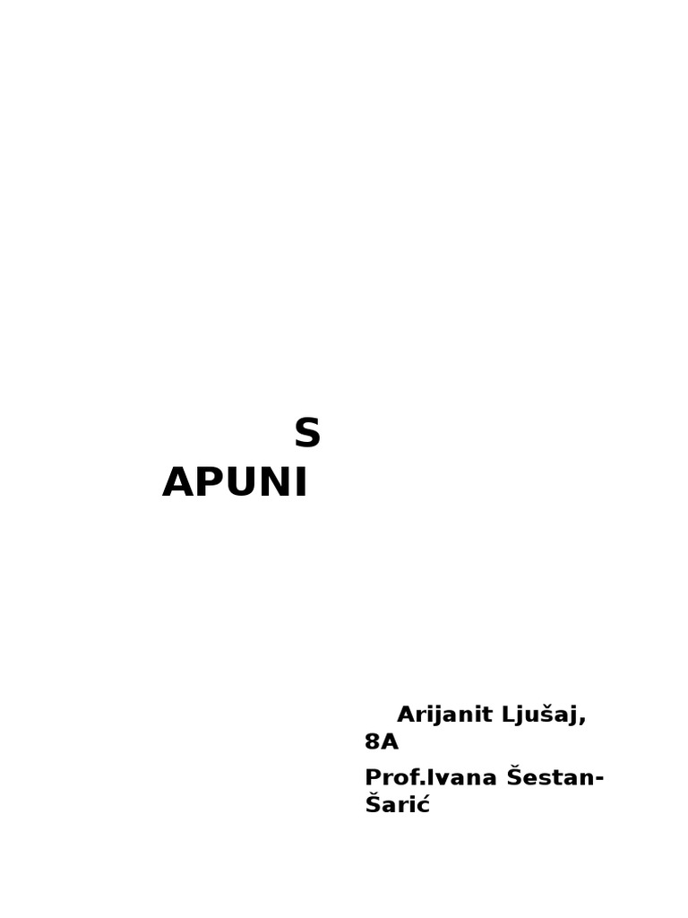 SAPUNI | PDF