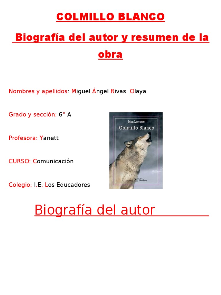 Colmillo Blanco | PDF