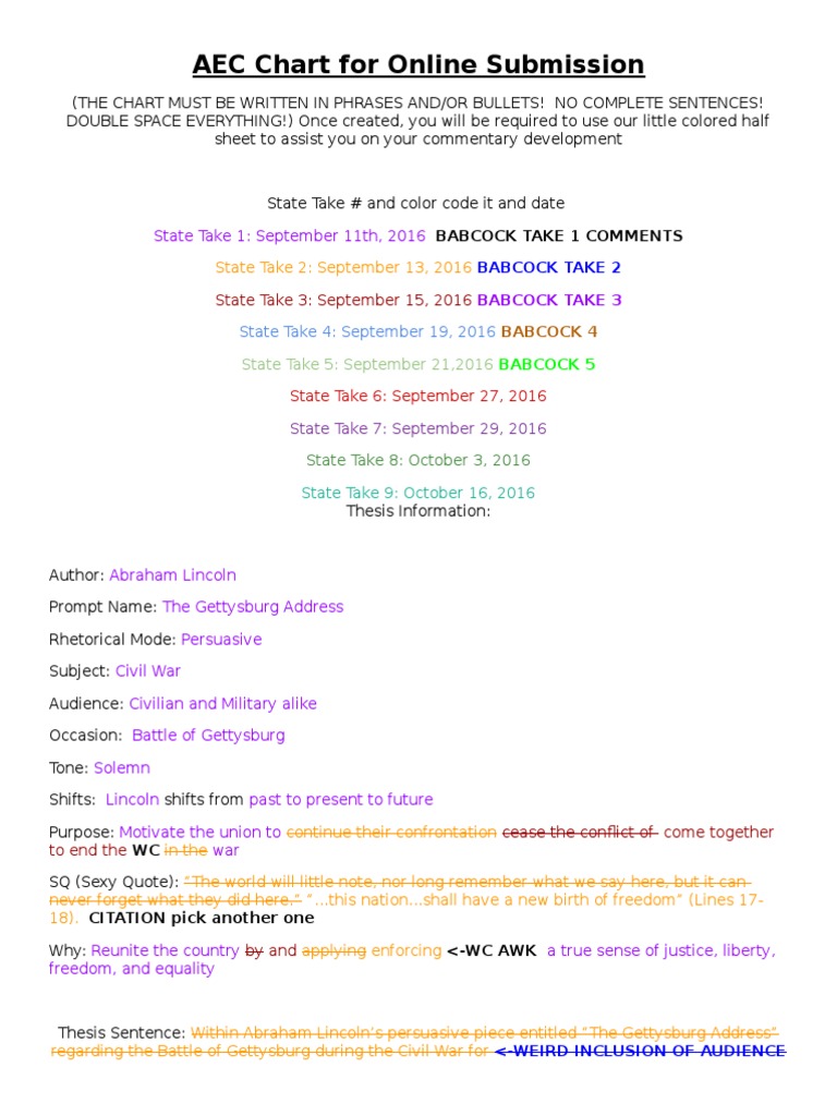 AEC Chart For Online Submission: Babcock Take 1 Comments | PDF ...
