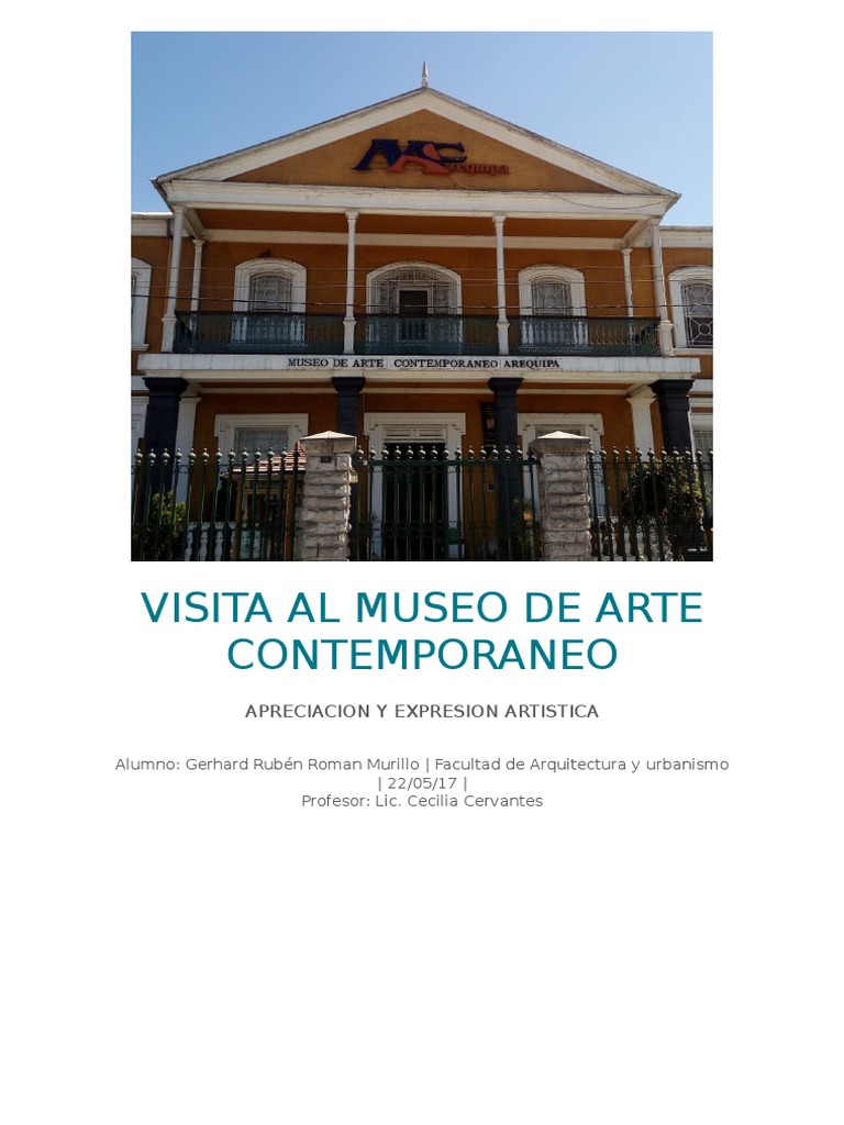 Visita Al Museo de Arte Contemporaneo | PDF | Museo | Museología