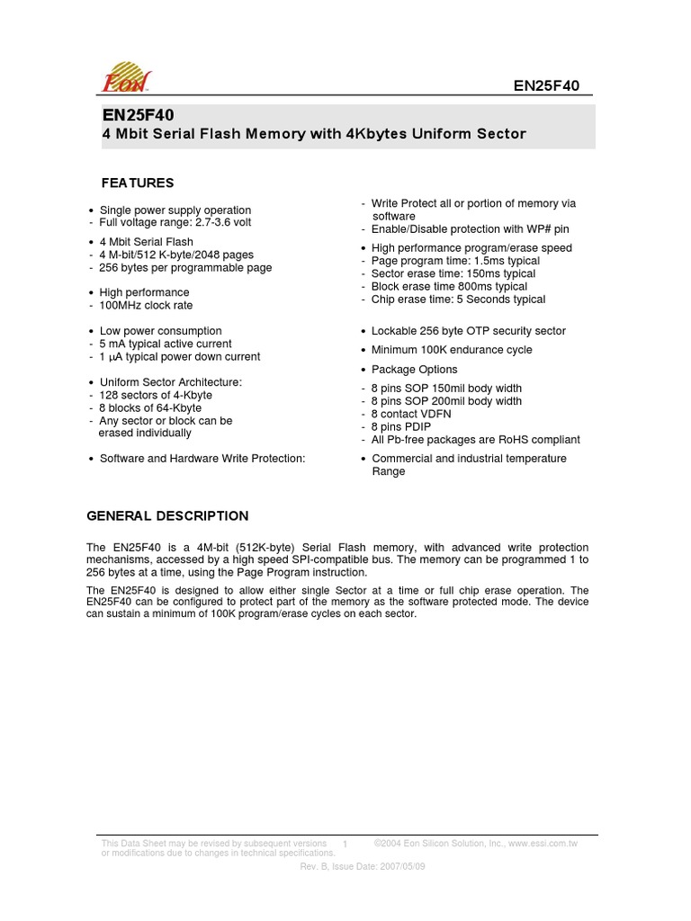 Cfeon f40-100gcp (Bios Modem Tp-Link TD8616) | PDF | Flash Memory | Input/Output