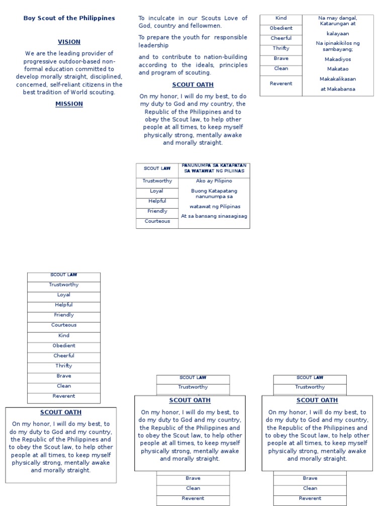 Boy Scout Oath | PDF | Organizations Of Children | Codes Of Conduct