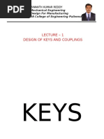 Unit5 Design of Keys | PDF | Strength Of Materials | Mechanical Engineering