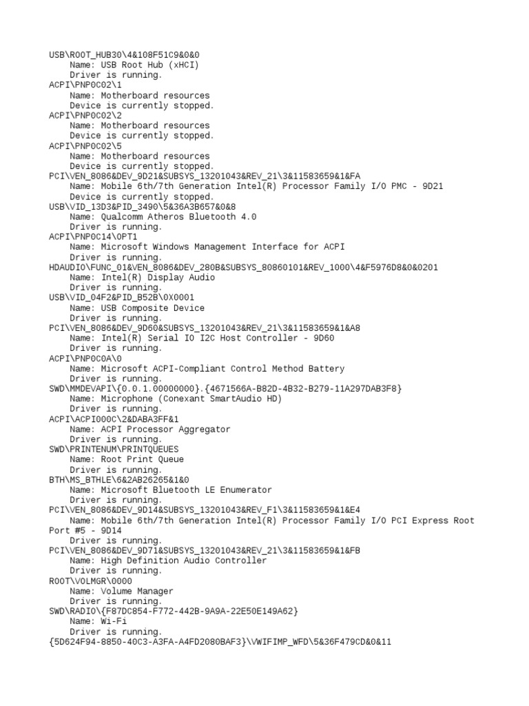Dev List | Download Free PDF | Device Driver | Usb