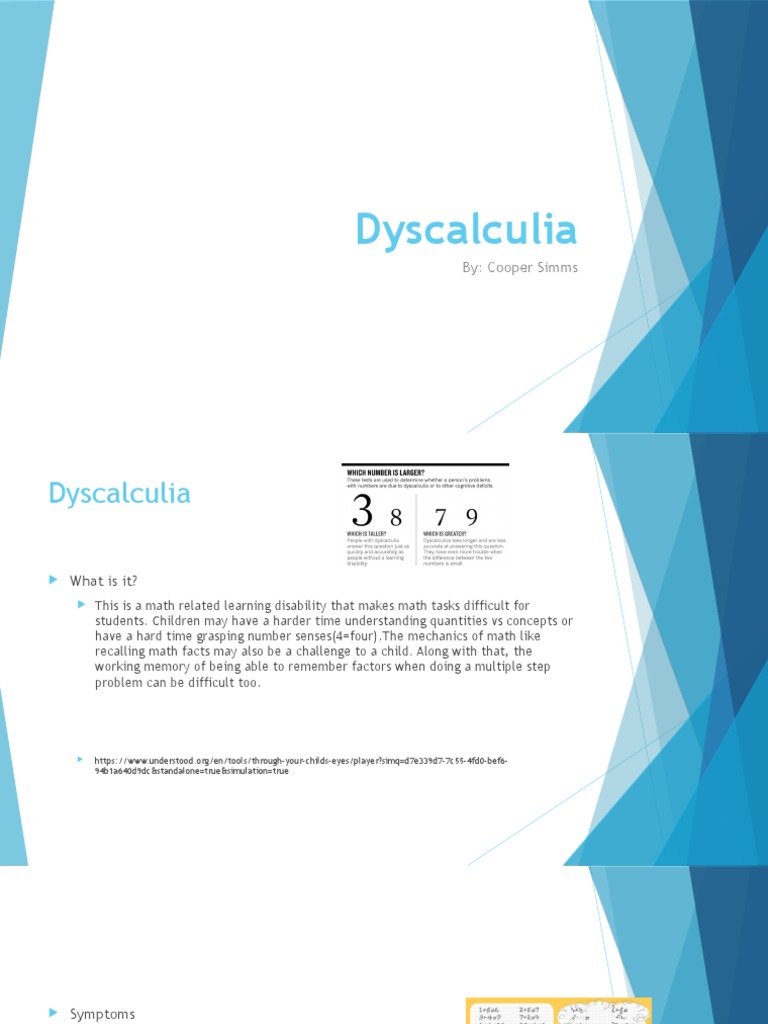 Dyscalculia | PDF | Career & Growth