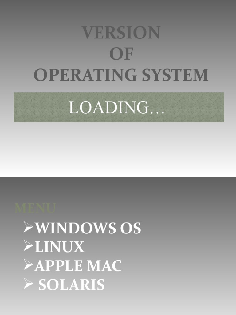 OF Operating System: Loading | PDF