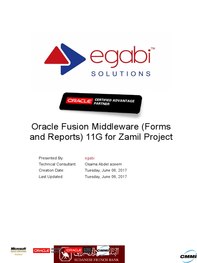 Oracle Forms&Reports 11g (FMW) Setup For Zamil - V2 | PDF
