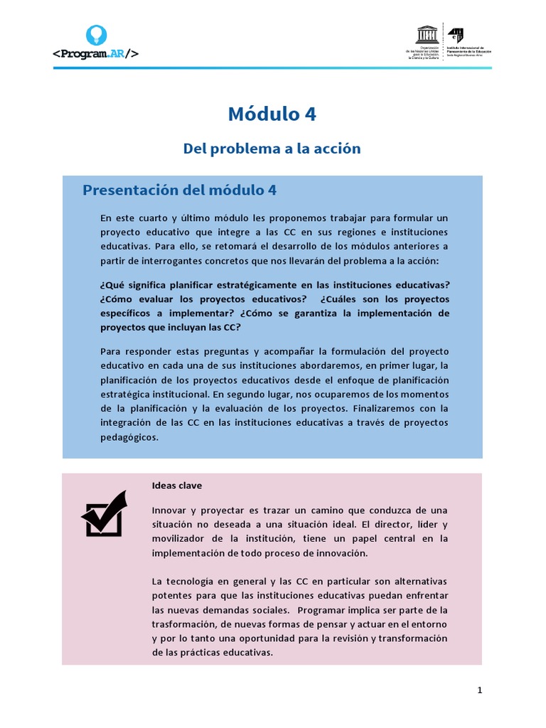 Módulo 4 Pdf Planificación Evaluación