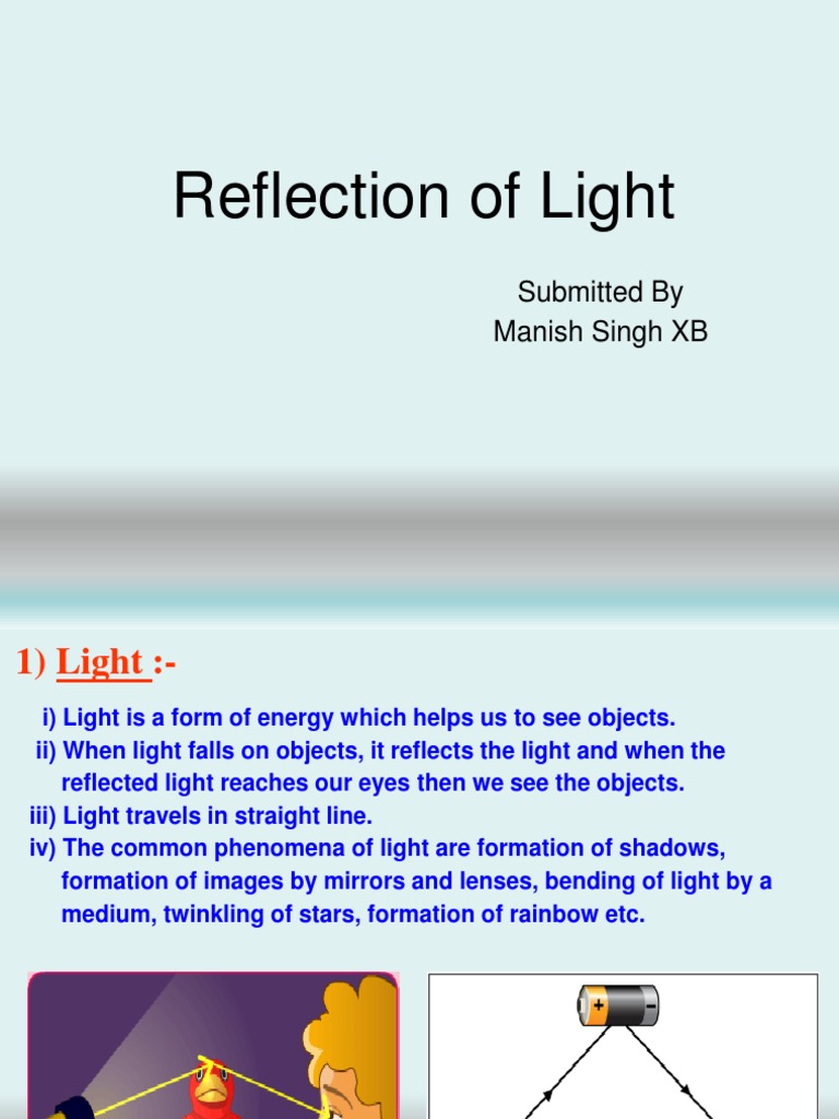 Light-reflection and Refraction.ppt | Lens (Optics) | Mirror