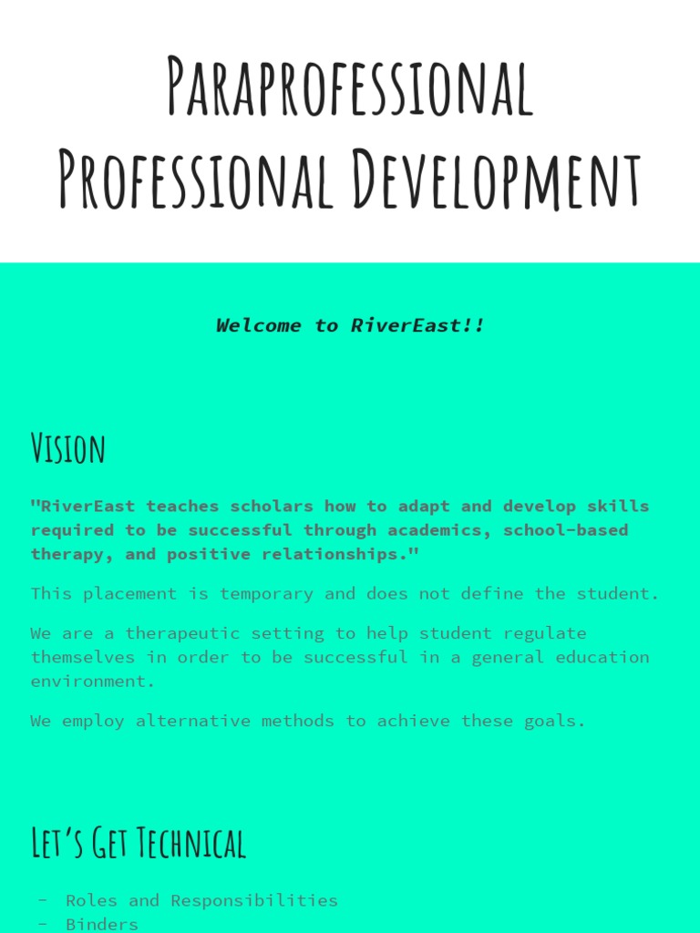 Paraprofessional PD | PDF | Mindset | Teachers