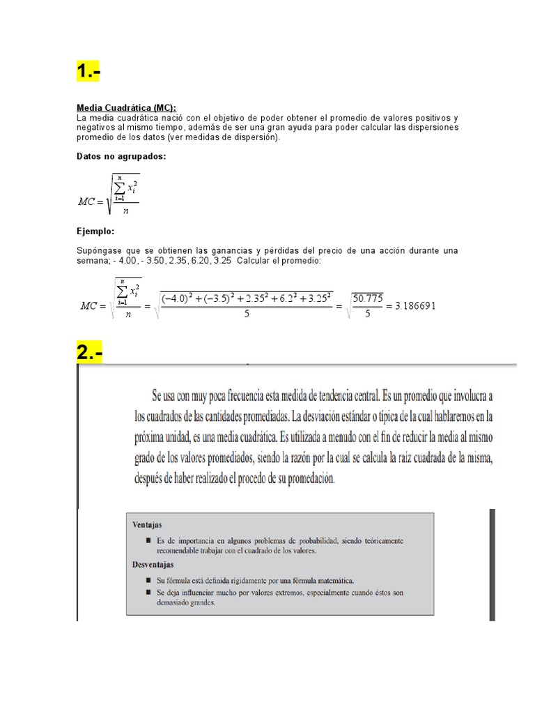 Media Cuadratica | PDF | Métodos y materiales de enseñanza | Informática