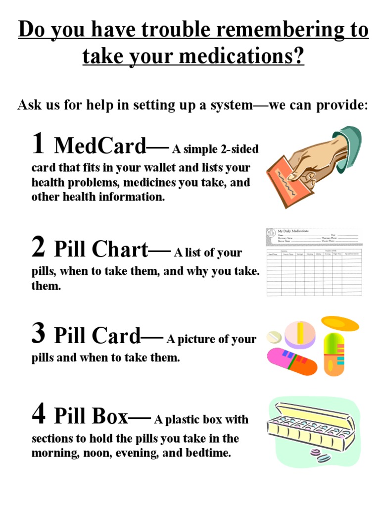 Do You Have Trouble Remembering To Take Your Medications?: Ask Us For ...