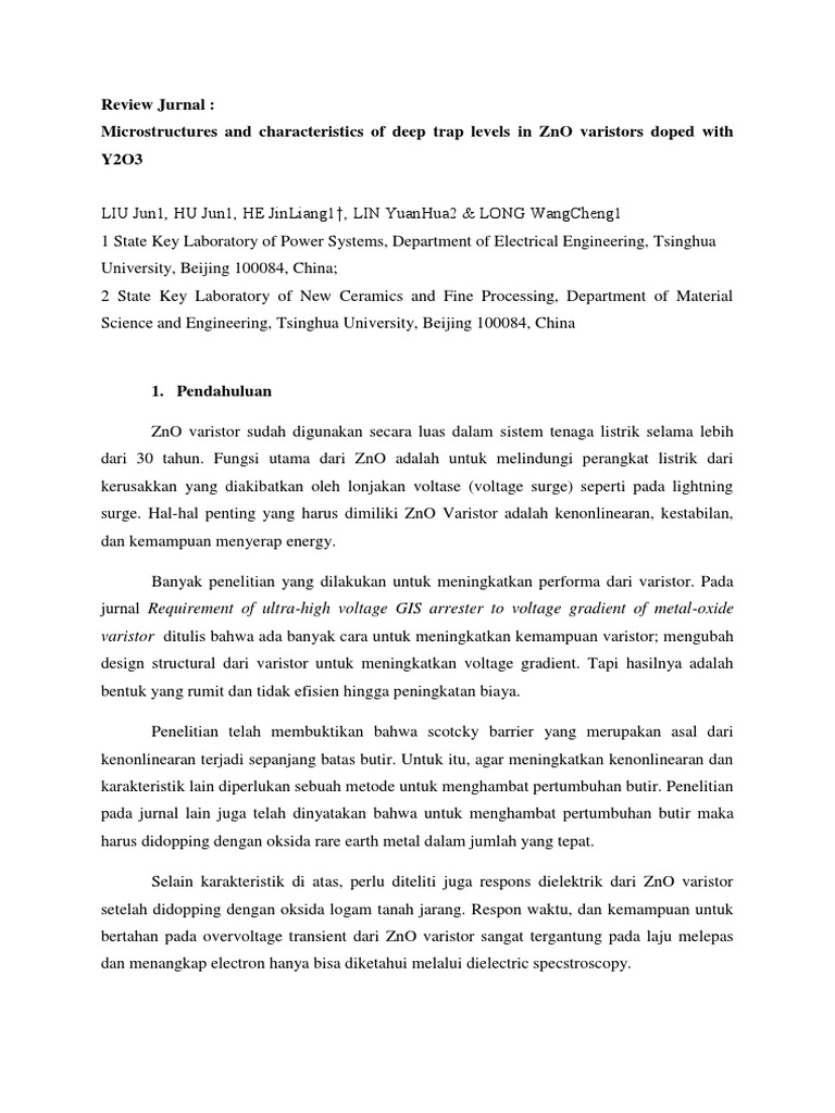Review Jurnal Material Keramik (Y2O3) | PDF | Sains & Matematika