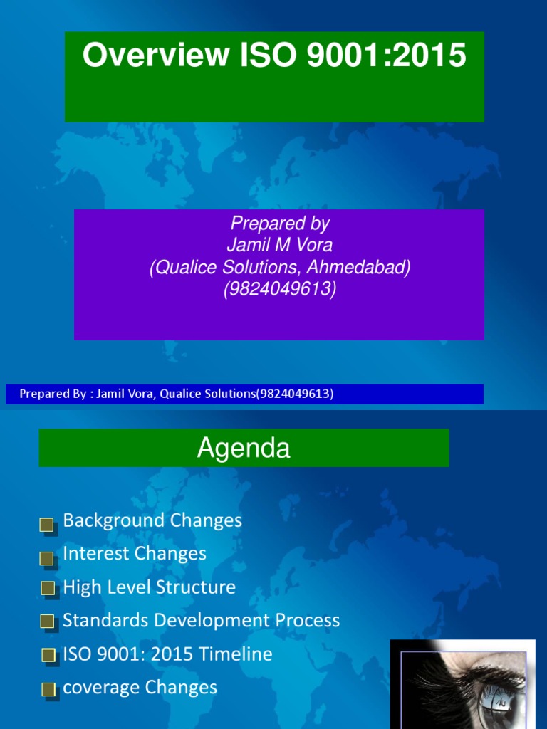 Overview ISO 9001:2015: Prepared by Jamil M Vora (Qualice Solutions ...