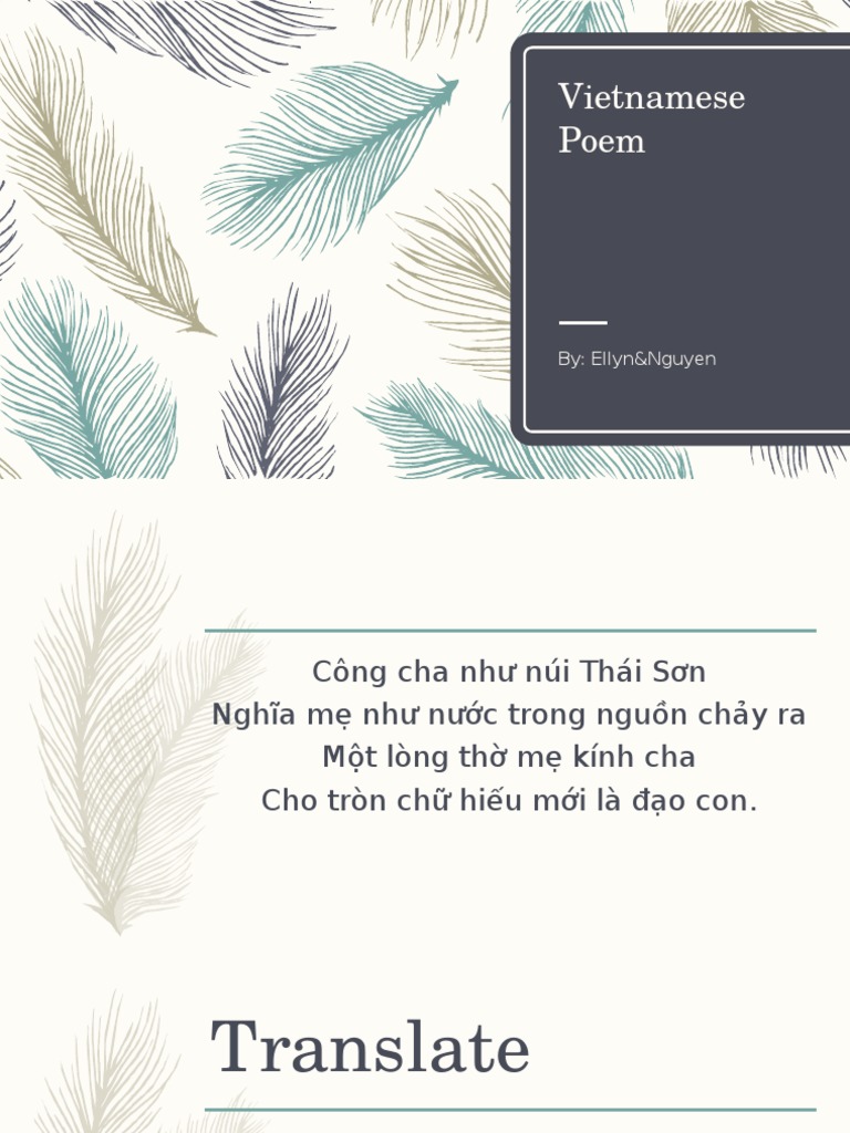 Vietnamese Poem | PDF