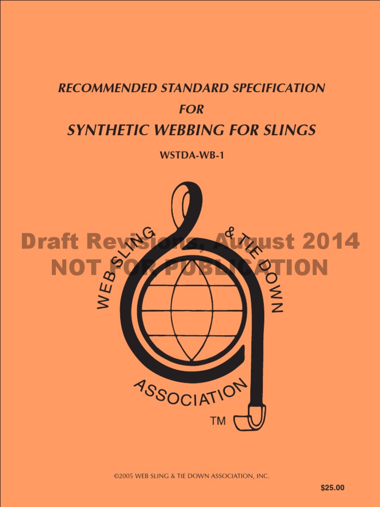 Standard Specification Webbing For Slings WB-1 | PDF | Yarn | Weaving