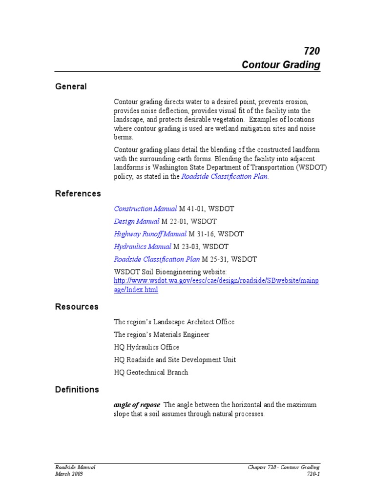 General: 720 Contour Grading | Download Free PDF | Contour Line | Soil