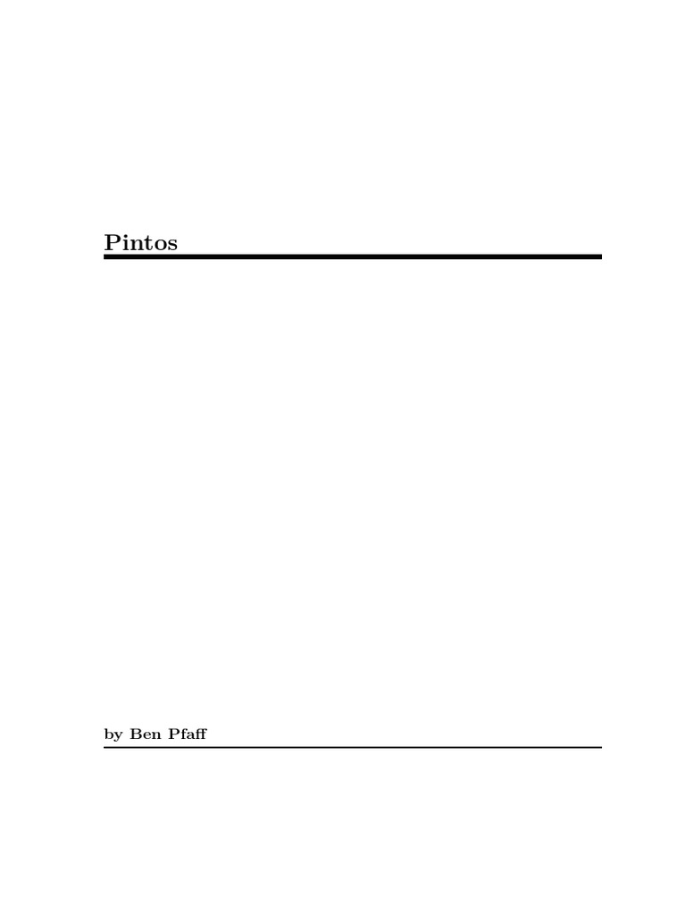 Pintos | PDF | Thread (Computing) | Source Code