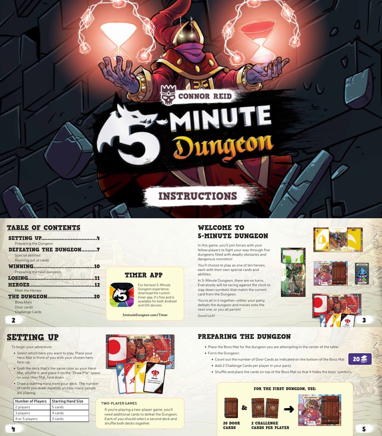 5-Minute Dungeon - Instructions | Playing Cards | Gaming