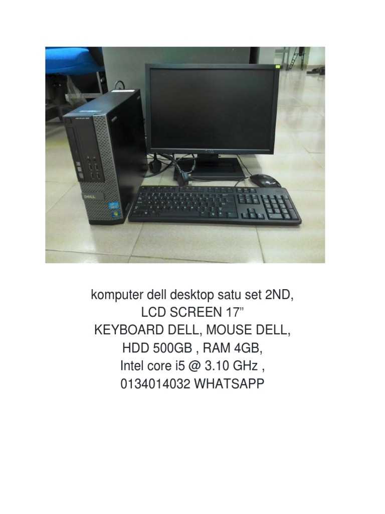 Komputer Dell Desktop Satu Set 2ND | PDF