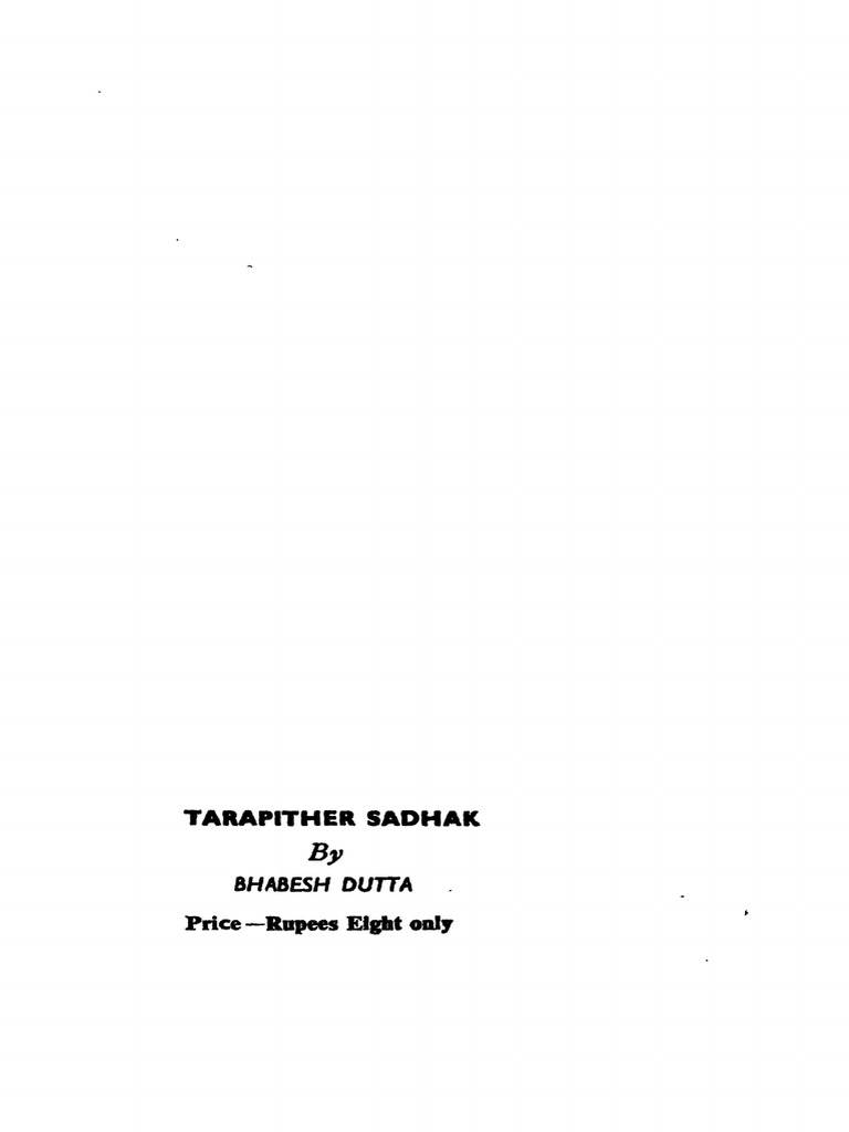 Tarapither Sadhak by Bhabesh Dutta | PDF