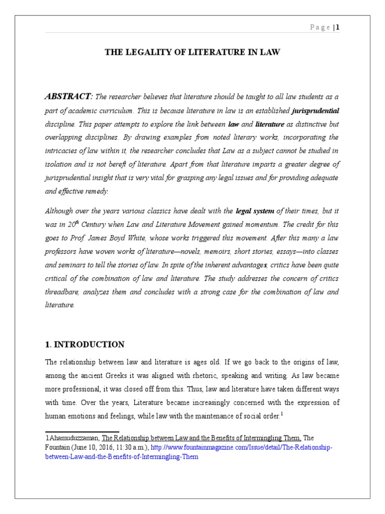Legality of Literature in Law Education | PDF | Jurisprudence | Science
