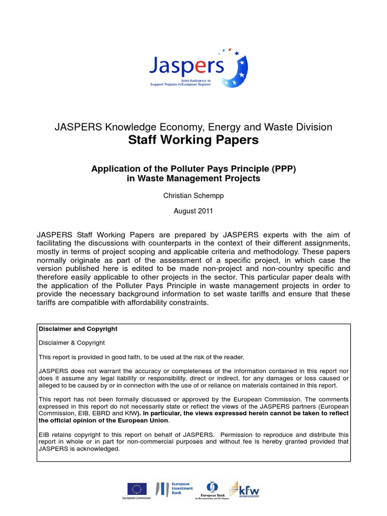 Polluter Pays Principle Waste Management PDF | Download Free PDF ...
