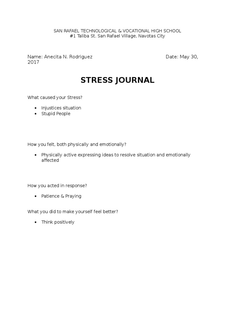 A Student's Reflections on Overcoming Stress Through Patience ...