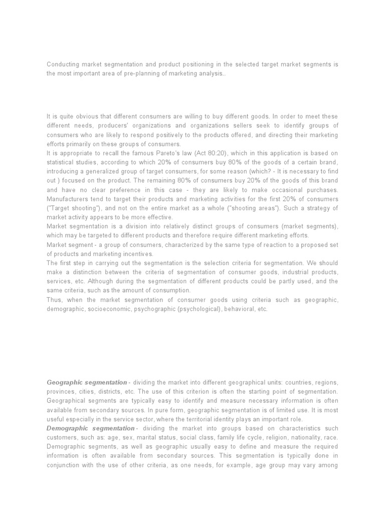 MM Segmentation | PDF | Market Segmentation | Marketing