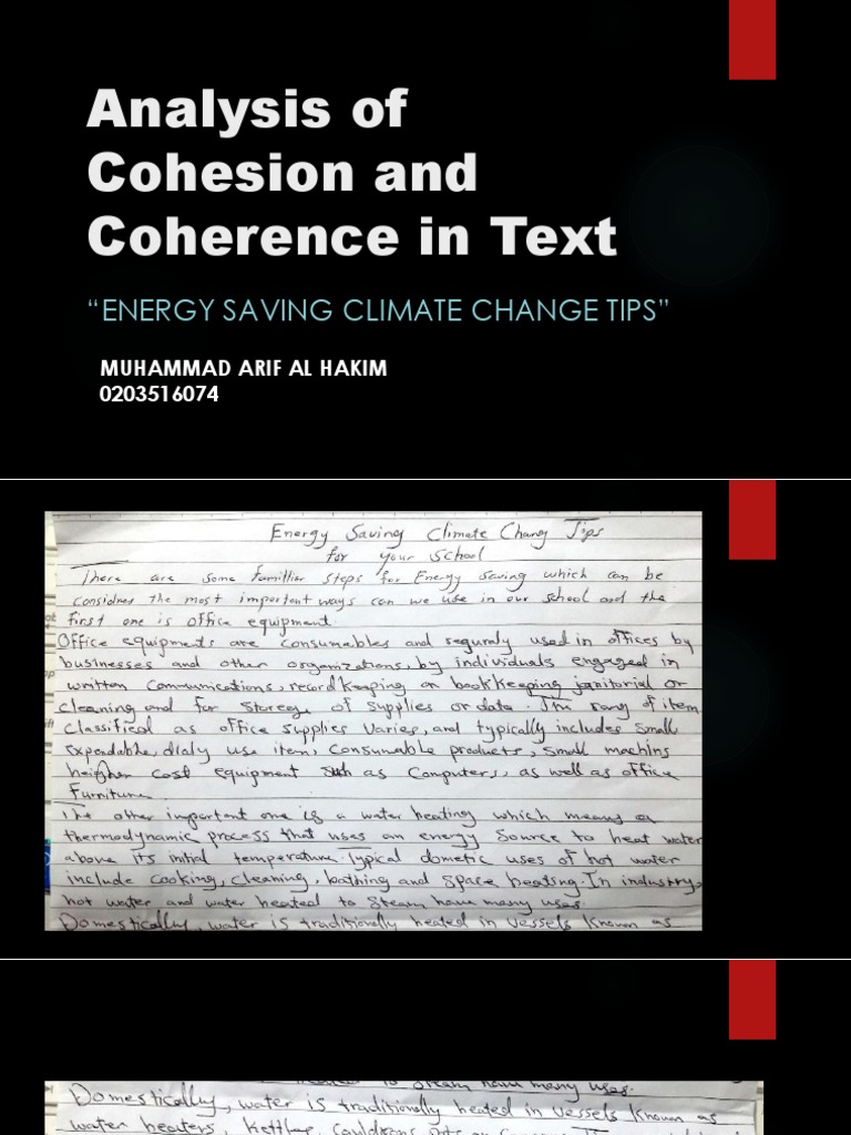 Analysis of Cohesion and Coherence in Text | PDF | Linguistics | Rules