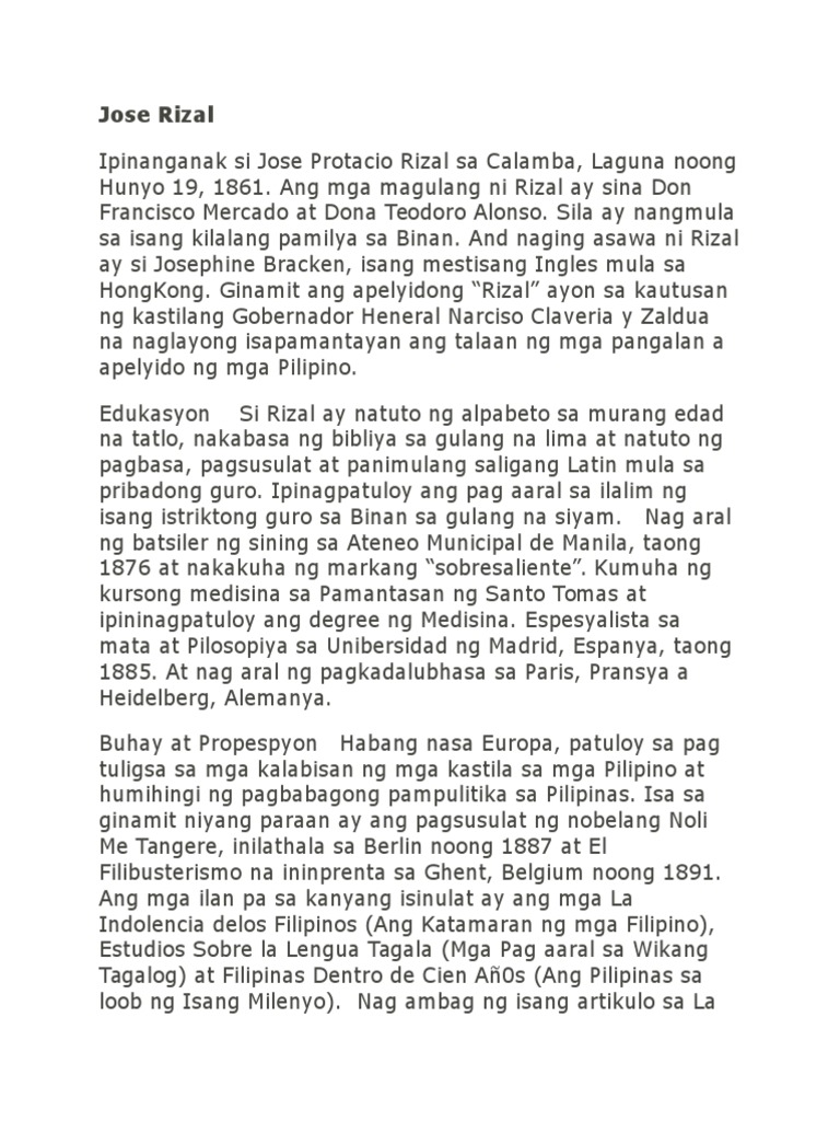 Jose Rizal | PDF