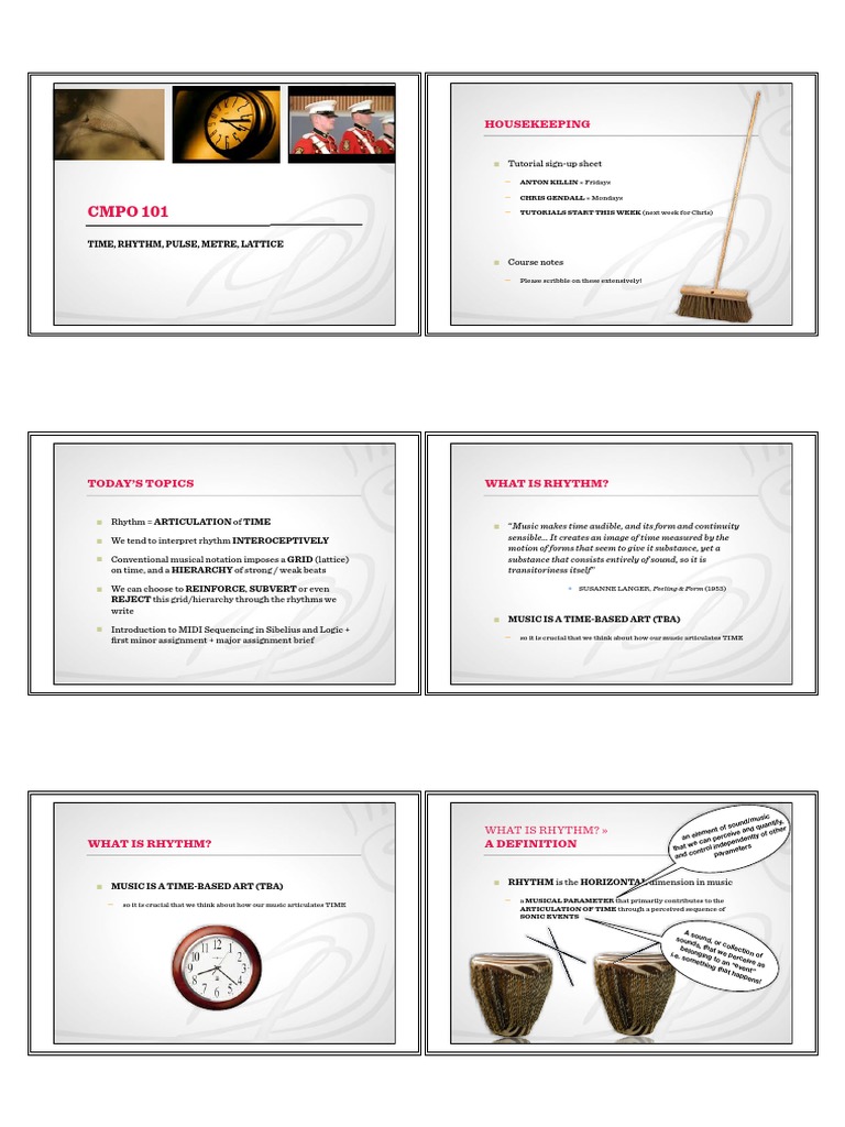 Time, Rhythm, Metre, Lattice | PDF | Rhythm | Musical Notation