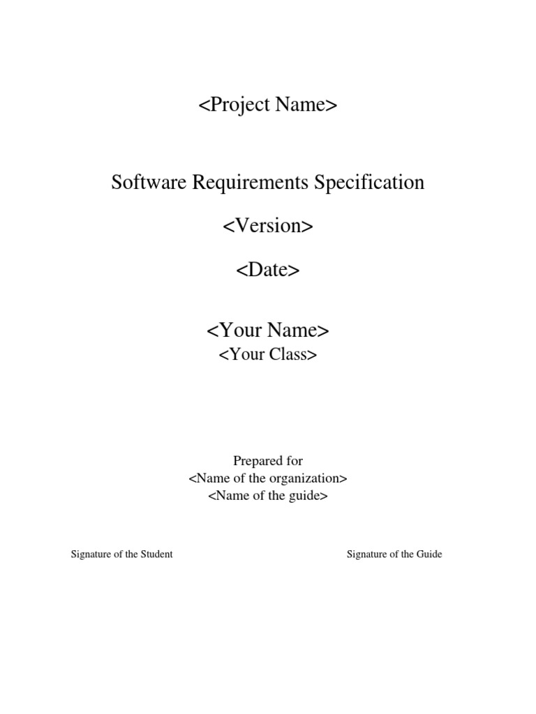 SRS Format | PDF | Specification (Technical Standard) | Databases