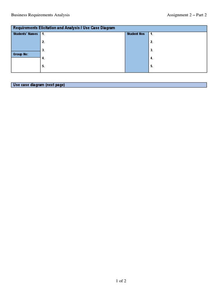 Requirements Elicitation and Analysis / Use Case Diagram | PDF