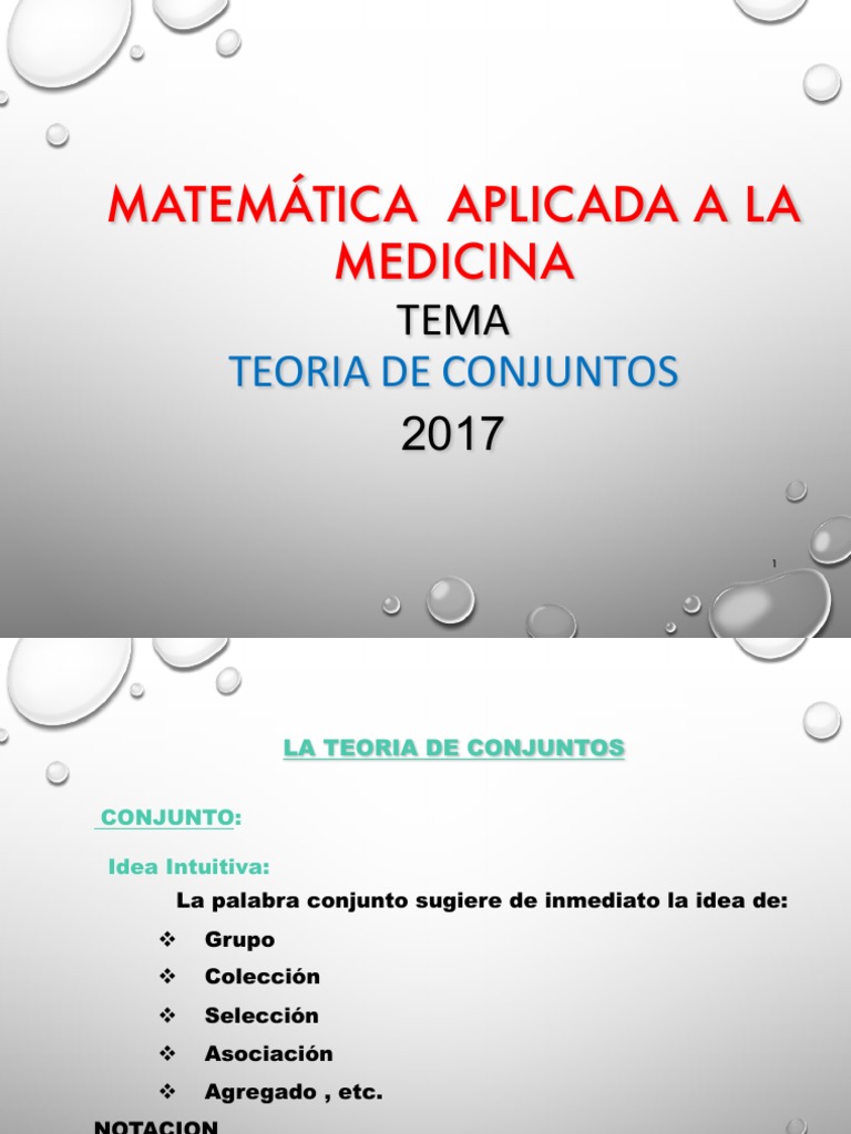 Conjuntos Sem1 Medicina | PDF | Subconjunto | Conjunto (Matemáticas)