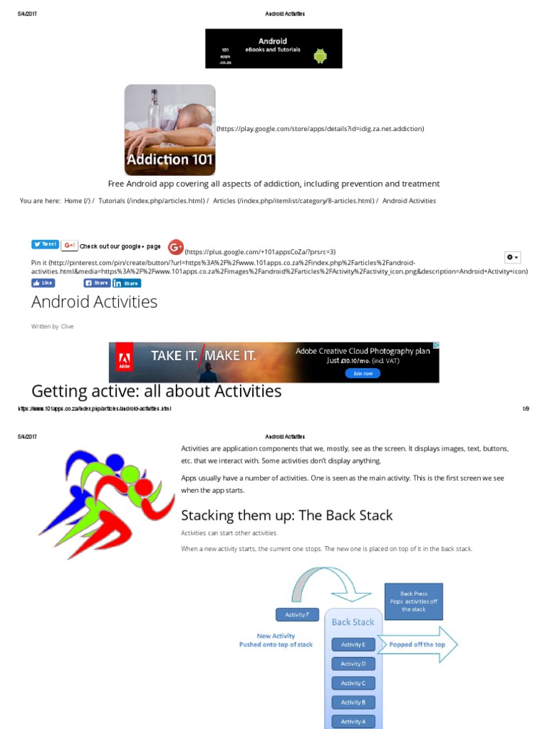 Android Activities Pdf Android Operating System Widget Gui