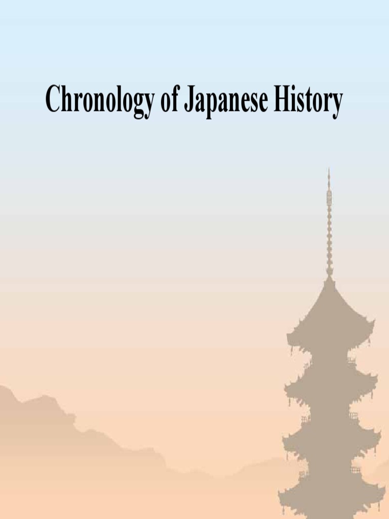 Japanese History Timeline Overview | PDF | The Tale Of Genji | Shogun