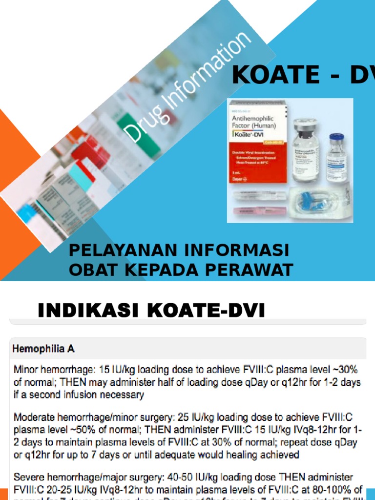 Indikasi dan Dosis Koate-DVI | PDF