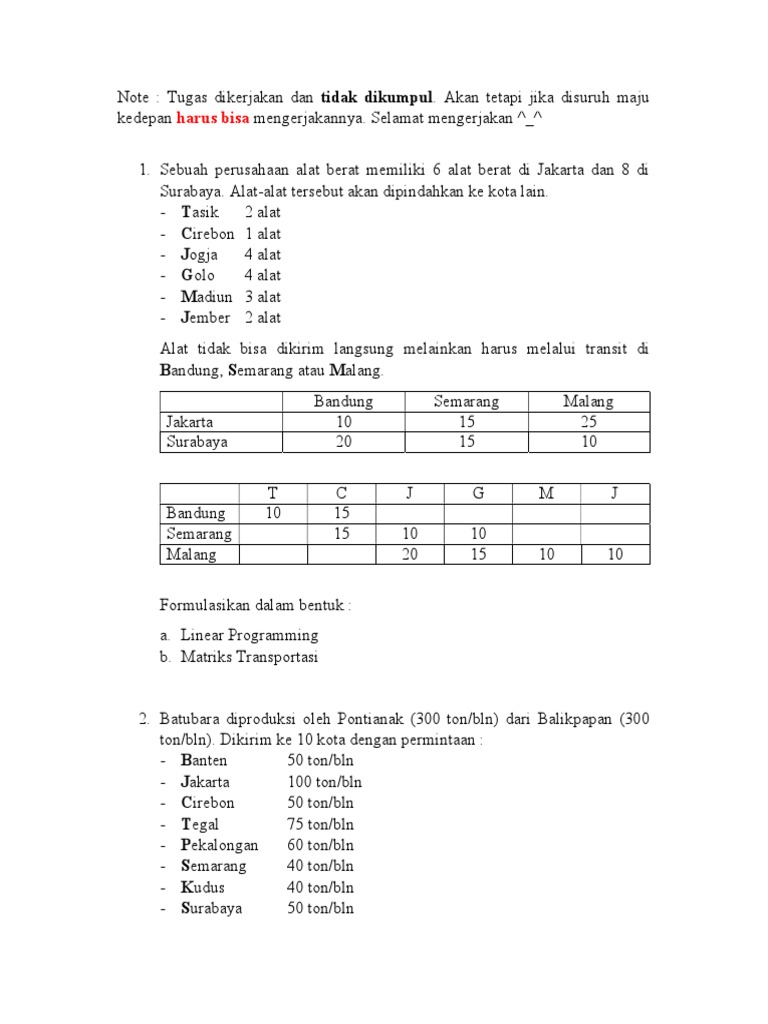 Tugas 3 (Riset Operasi) | PDF