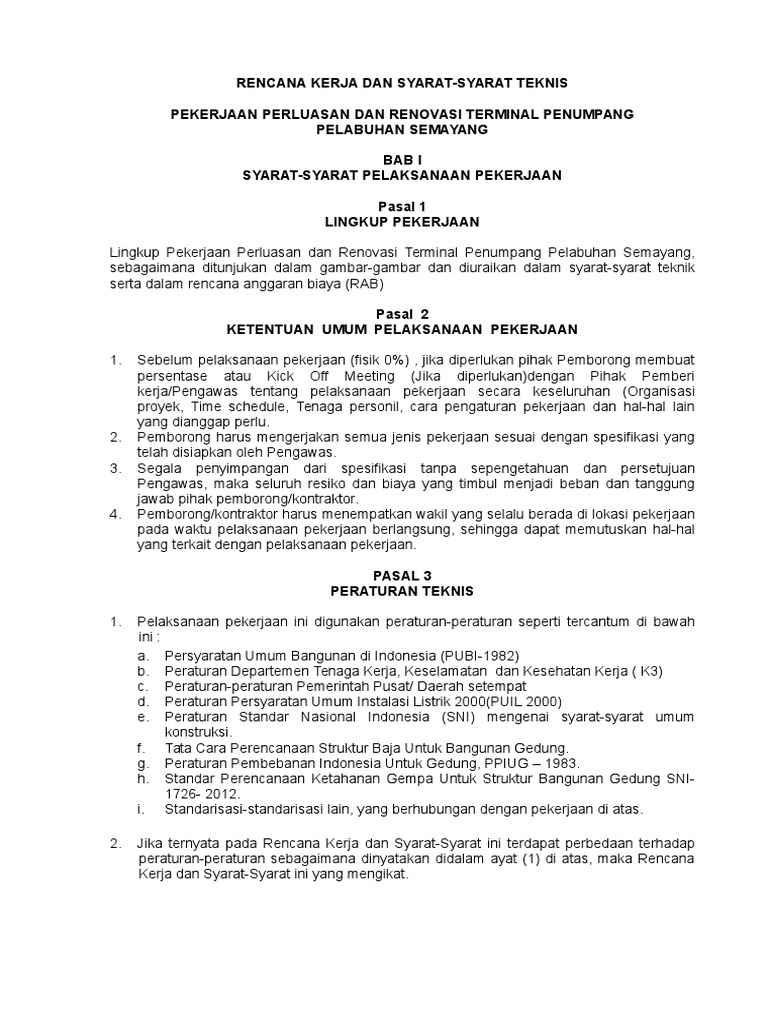 RKS Rev 2 Balikpapan | PDF