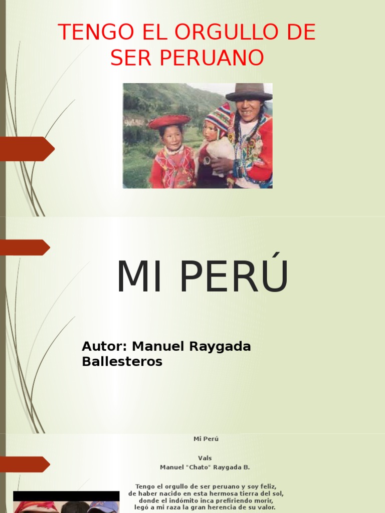 Tengo El Orgullo de Ser Peruano | PDF