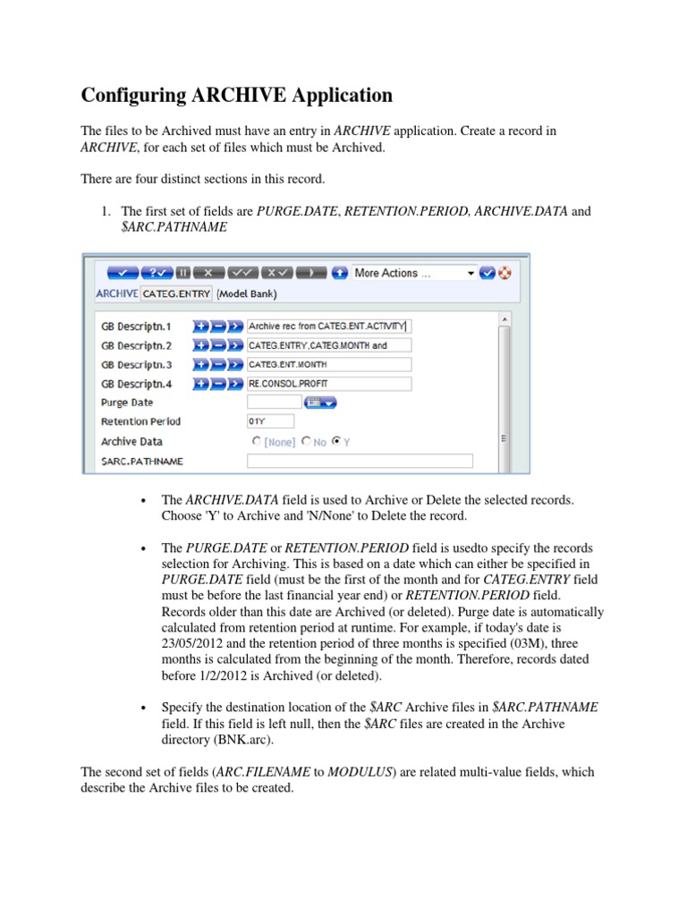 Configuring ARCHIVE Application and Backup | PDF | Databases ...