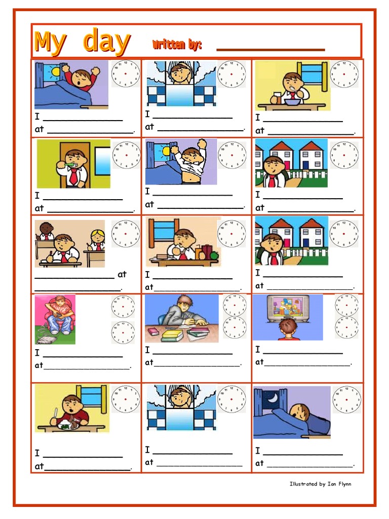 Daily Routine - Guided Writing | PDF