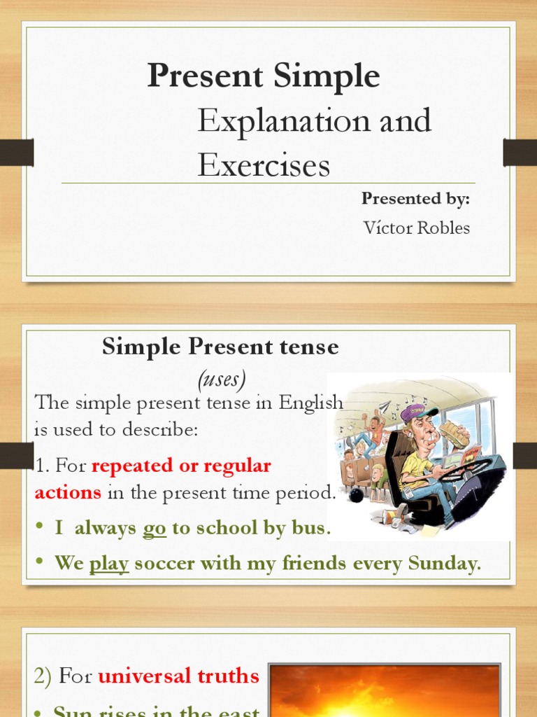 Present Simple: Explanation and Exercises | PDF | Language Families ...