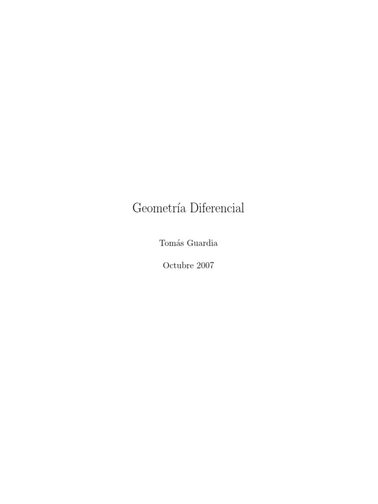 An Introduction to Differential Geometry: Curves, Surfaces and Geodesics | PDF | Curva | Esfera