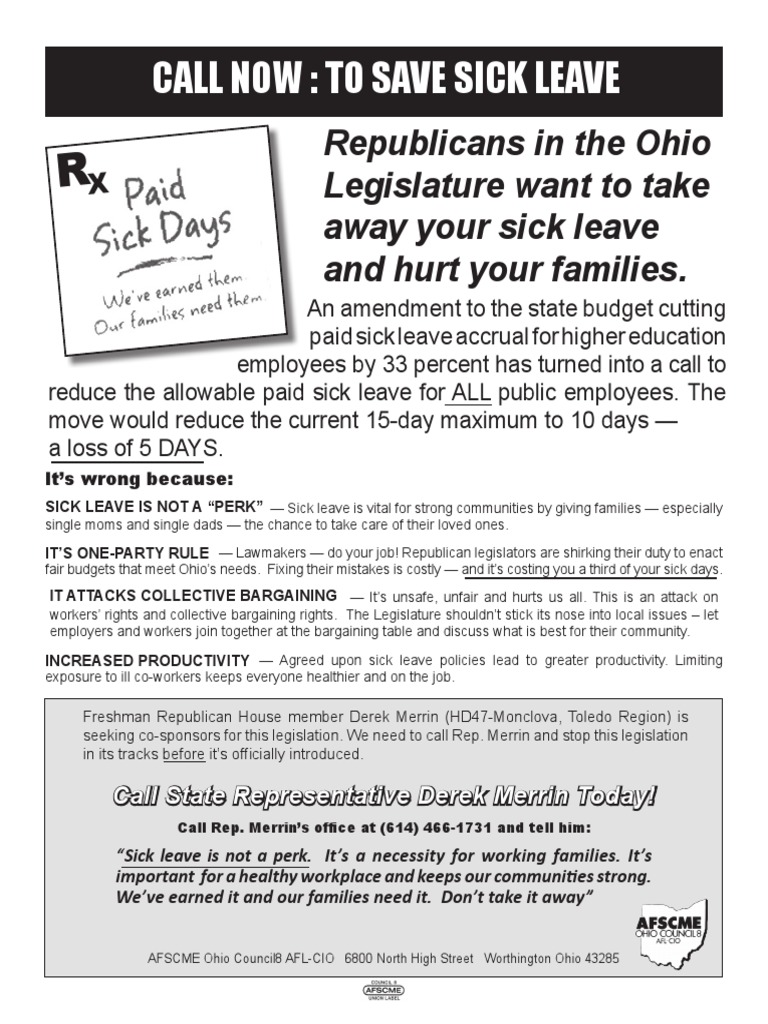 Save Sick Leave | PDF | Politics